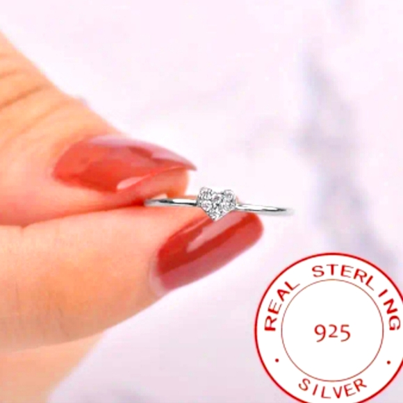 Jewelry | Sweet 925 Heart Ring | Poshmark